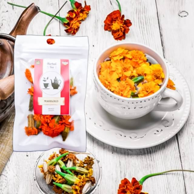 Jual Teh Bunga Marigold / Marigold Flower Tea / Teh Herbal Alami ...