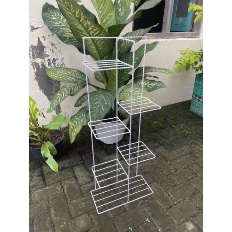 Jual Rak pot 6 dudukan/ Rak pot besi tanaman/Rak pot besi minimalis ...