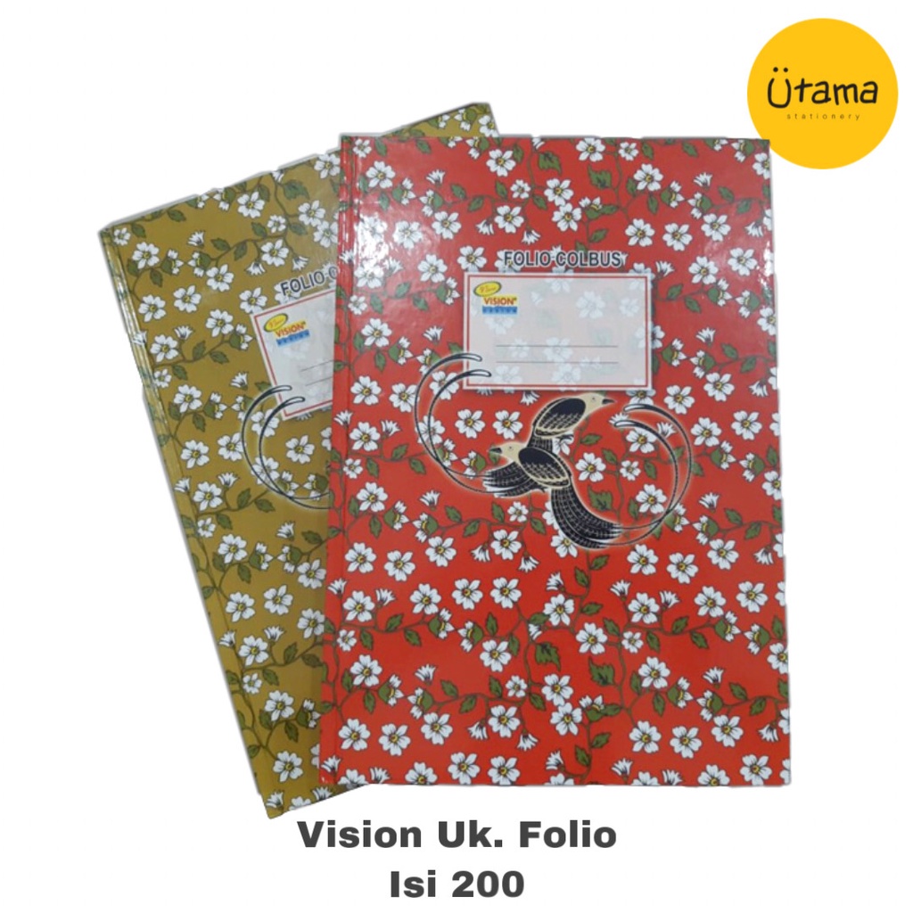 Jual Buku Vision Folio Isi 200 (31x21.5cm)/Hard Cover/Buku Tulis ...