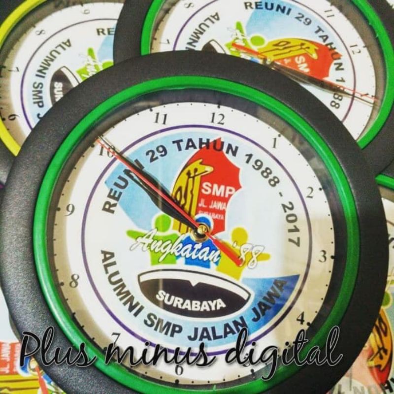 Jual SOUVENIR JAM DINDING CUSTOM UKURAN 24CM //min.24pcs // souvenir ...
