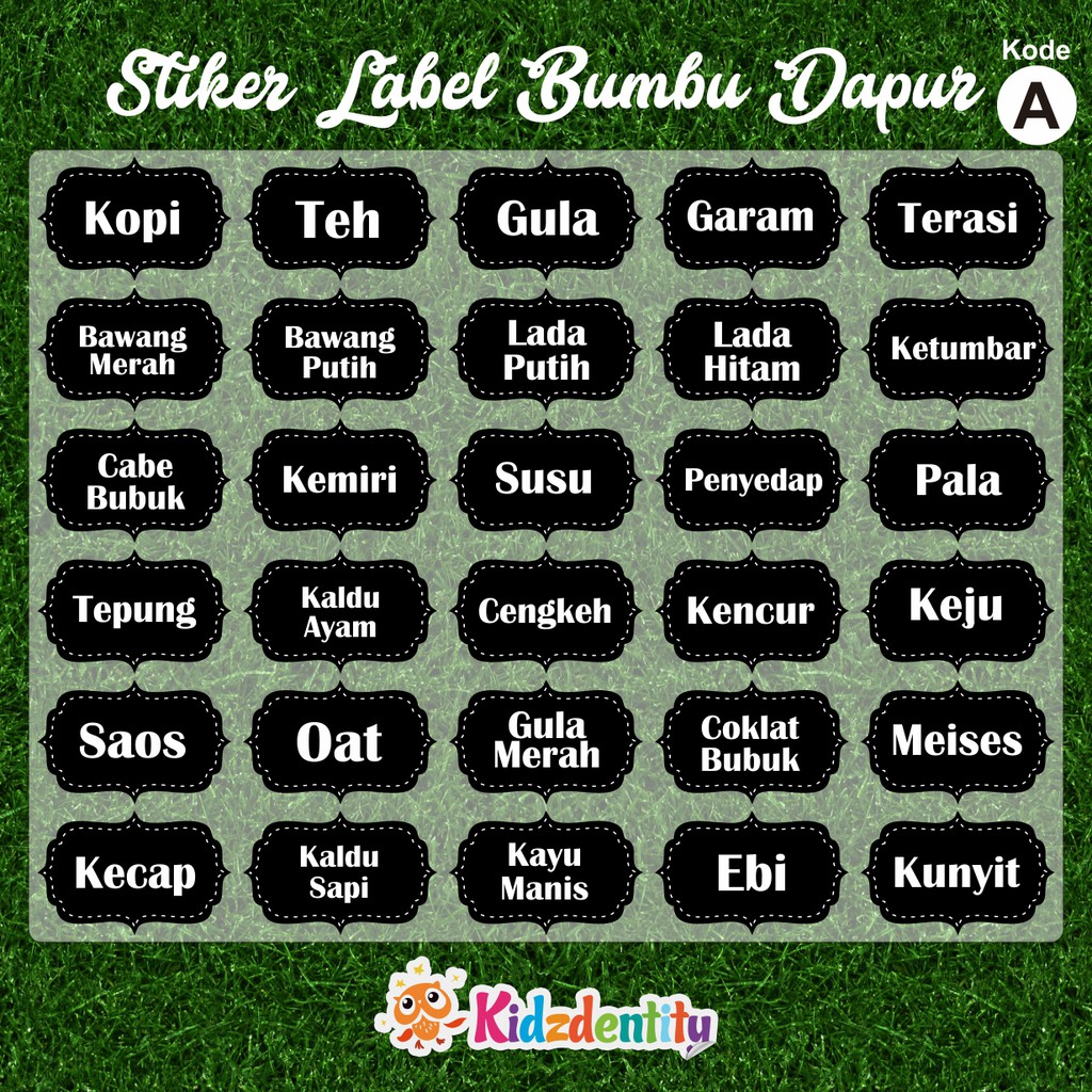 Jual STIKER LABEL BUMBU-BUMBU DAPUR | Shopee Indonesia