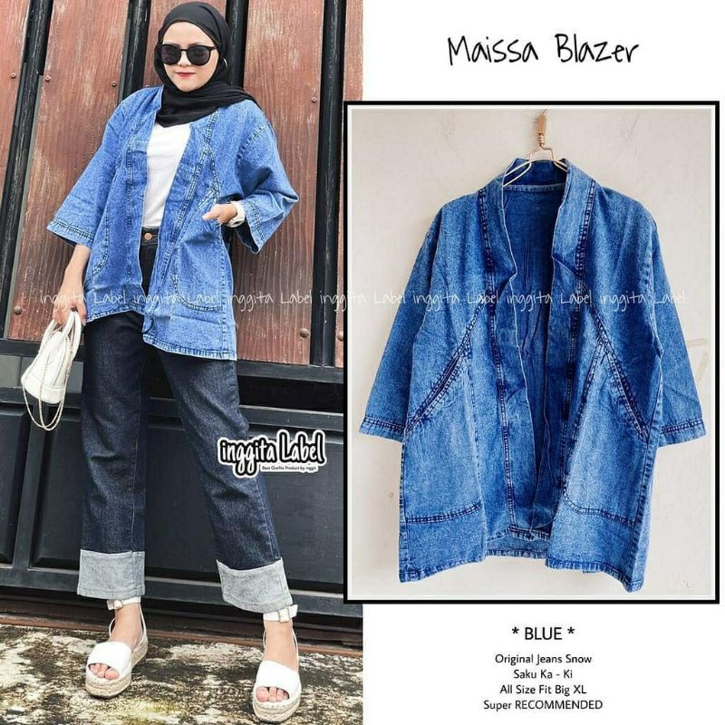 Jual FASHION MUSLIM WANITA OUTWEAR MAISA/KAISA BLAZER OUTER JEANS ...