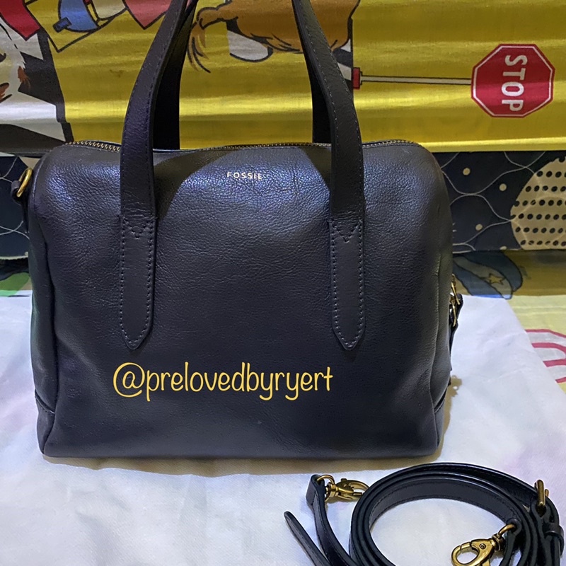 Jual Tas Fossil sydney satchel midnight navy | Shopee Indonesia