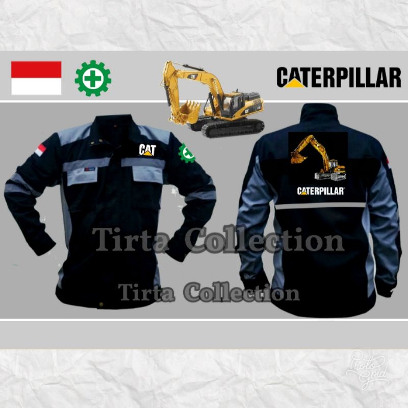 Jual KEMEJA KERJA SAFETY CATERPILLAR EXCAVATOR (BORDIR TERMURAH ...
