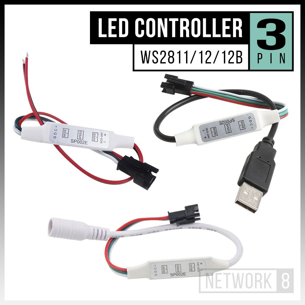 Jual MODUL KONTROLER CONTROLLER LAMPU LED STRIP MINI 3 KEYS GERAK DC 5V ...