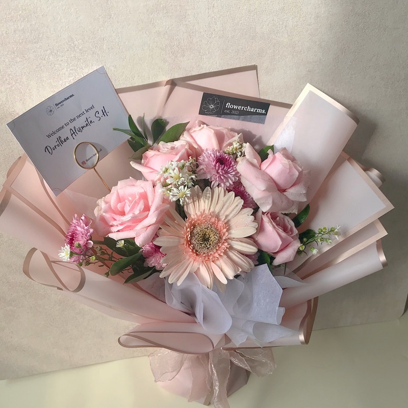 Jual ROSE 5 STEM GERBERA BOUQUET | Buket Mawar Fresh | BUNGA SEGAR ...