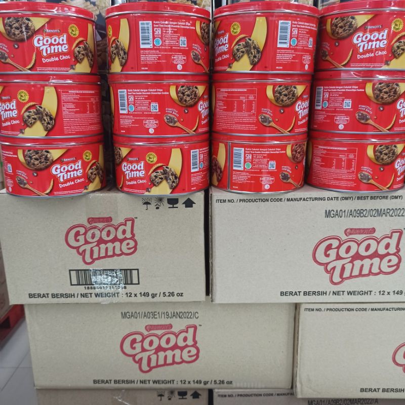 Jual GROSIR GOOD TIME COOKIES CHOCOCHIPS 144gr - BISKUIT COKLAT KALENG ...