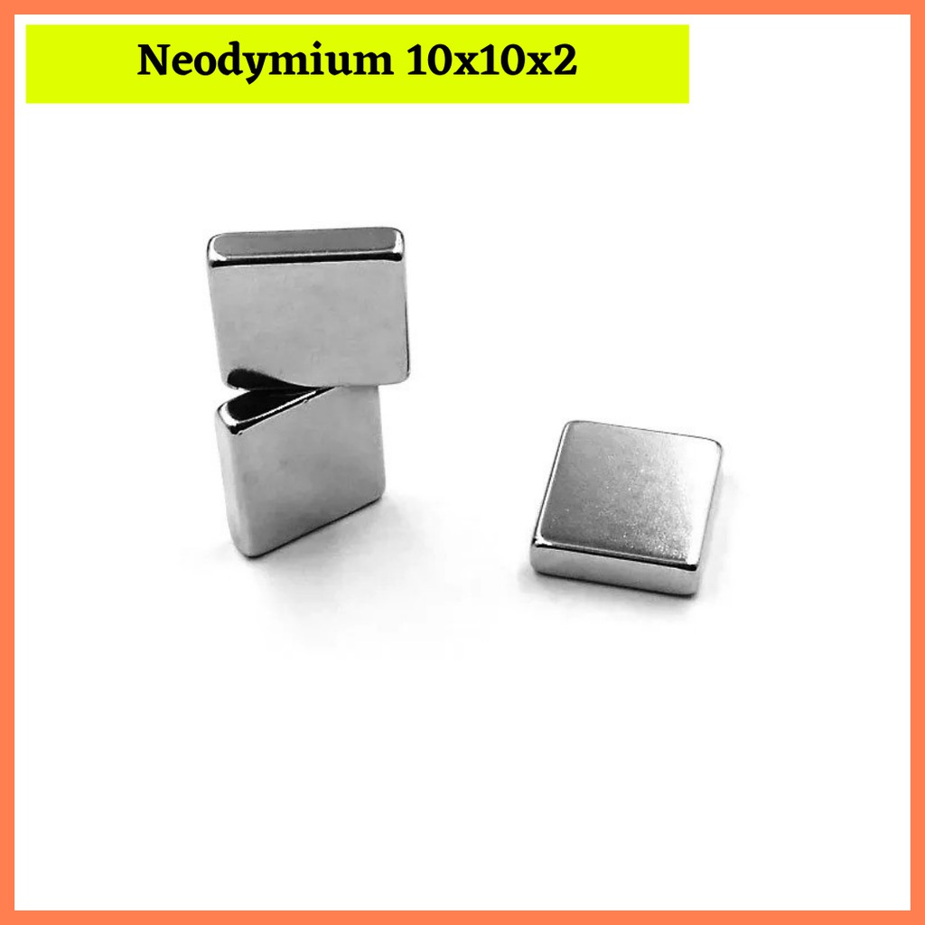 Jual Magnet Neodymium Model Persegi 10x10x2 (Dilapisi Nickel) | Shopee ...