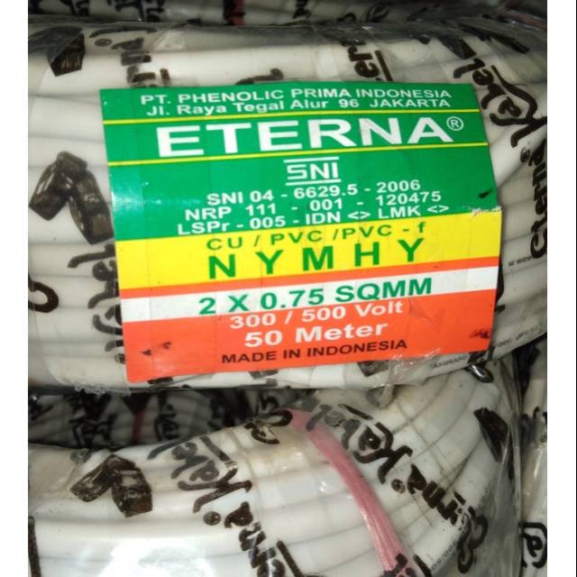 Jual Kabel eterna serabut 2x0,75 | Shopee Indonesia