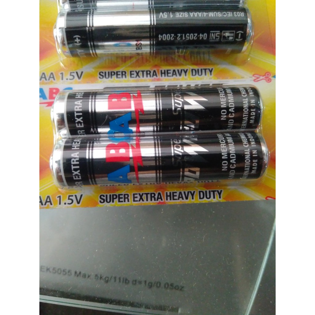 Jual Baterai battery ABC hitam super power ukuran AAA A3 2 pcs | Shopee ...