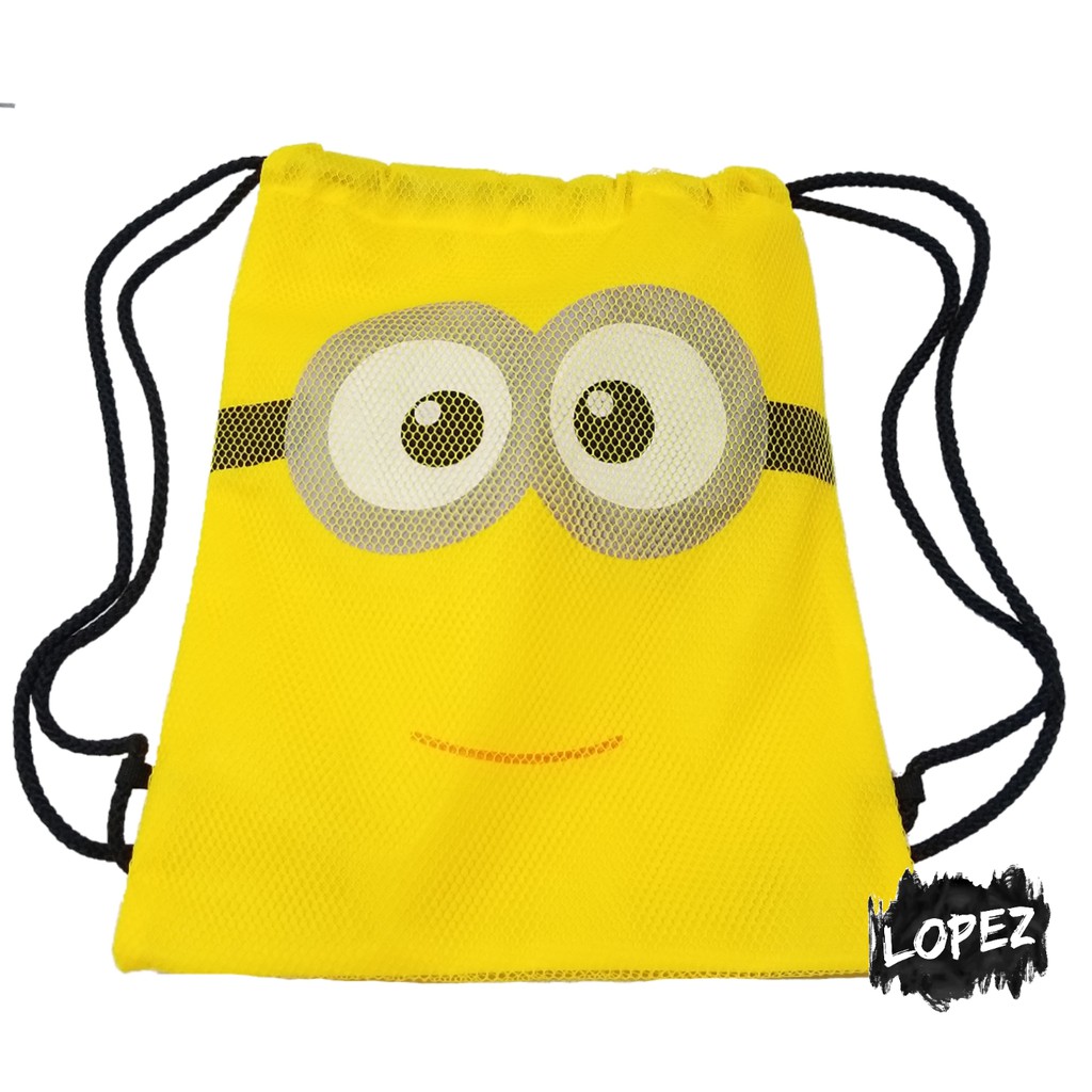 Jual Tas Jaring Minion / Goodie Bag Despicable Me / String Bag Minions ...