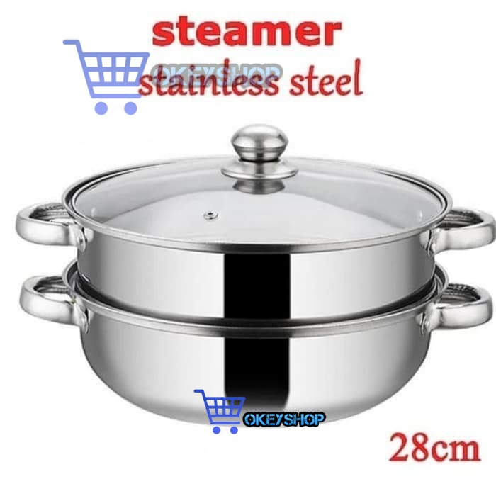 Jual freemir Panci Kukus Dua Susun Double Stainless Steel Dandang ...