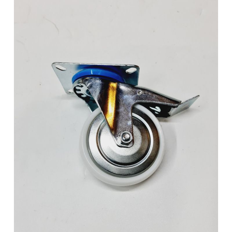Jual Roda Troley/Roda nilon 4 inch putar+rem | Shopee Indonesia
