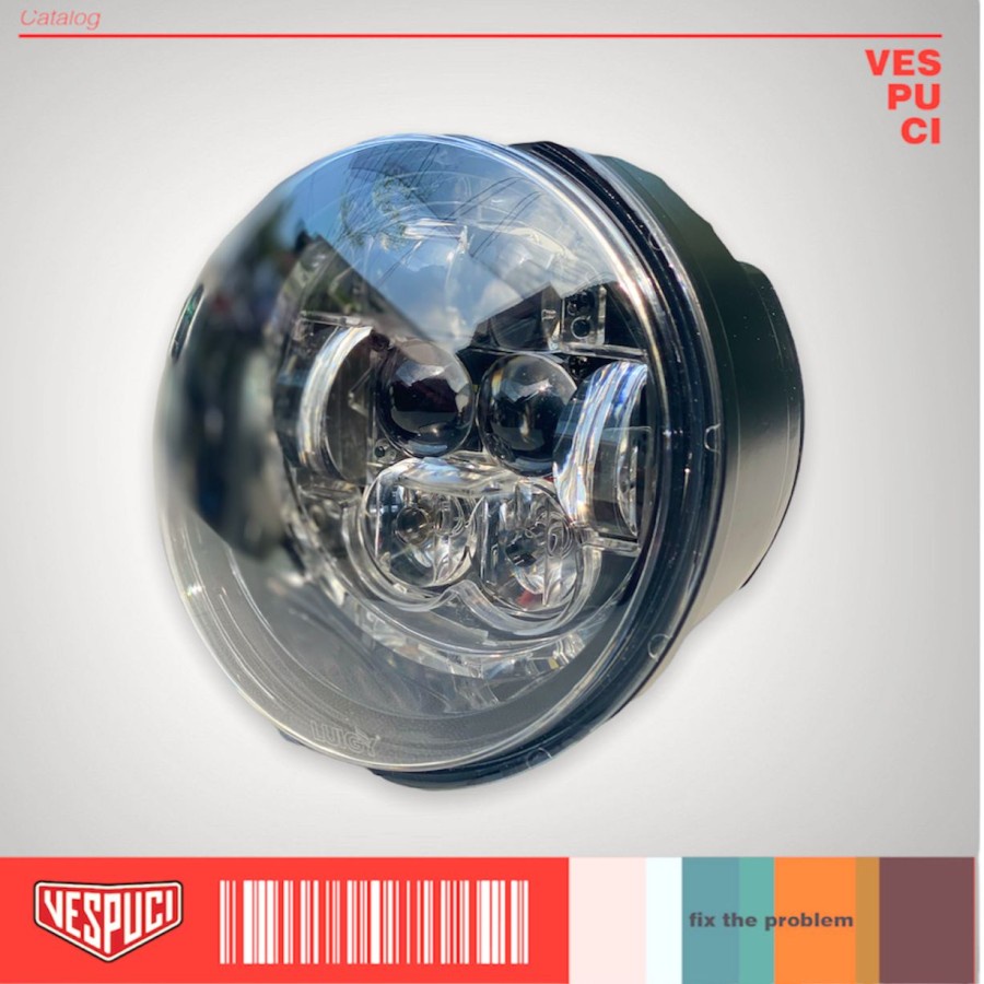 Jual Lampu Depan / Headlamp LED Daymaker Non Maxirace Vespa Primavera ...