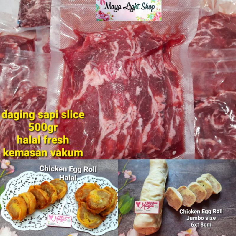 Jual Daging Yakiniku Sukiyaki egg roll chicken rujak cireng tahu bakso ...