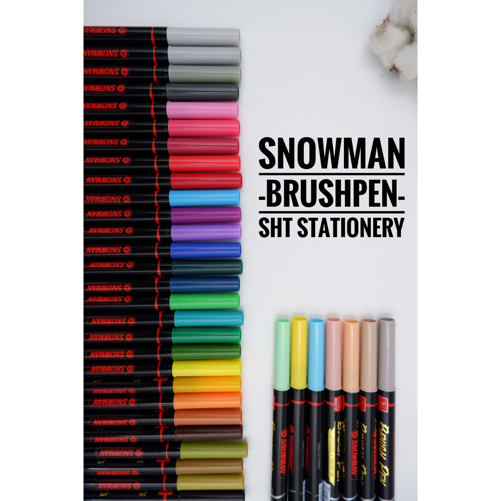 Jual SNOWMAN BRUSH PEN / BRUSHPEN/ SPIDOL KUAS LETTERING / KALIGRAFI ...