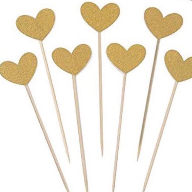 Jual 5pcs Cake topper glitter hati / valentine / bintang /snow/ cincin ...