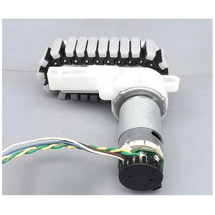 Jual DC 12V motor gearbox gear box with rubber tank wheel + rotary ...