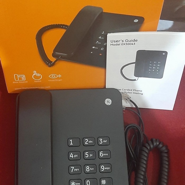 Jual Telepon Analog GE hitam 30043 baru untuk kantor dan rumah | Shopee ...
