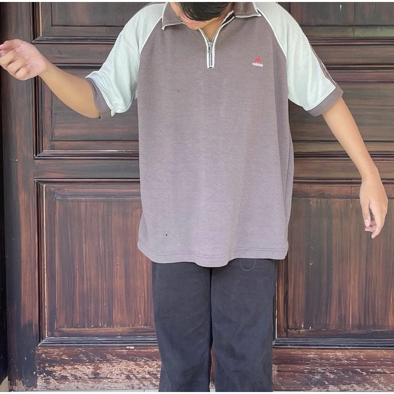 Jual Adidas Half Zip Shirt | Shopee Indonesia