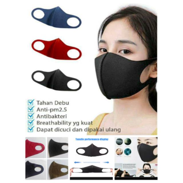 Jual Masker skuba tebal model kpop Korea Scuba masker isi 12 pcs ...