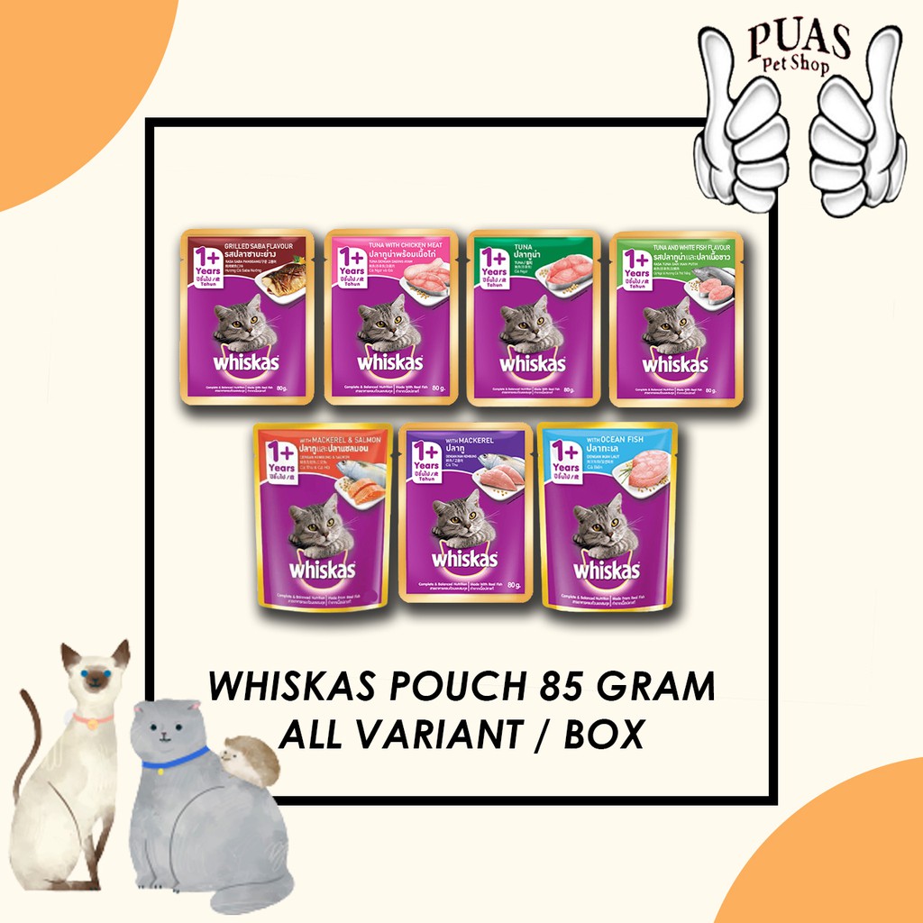 Jual Whiskas Pouch Adult 80gr/BOX ( 24pcs ) | Shopee Indonesia