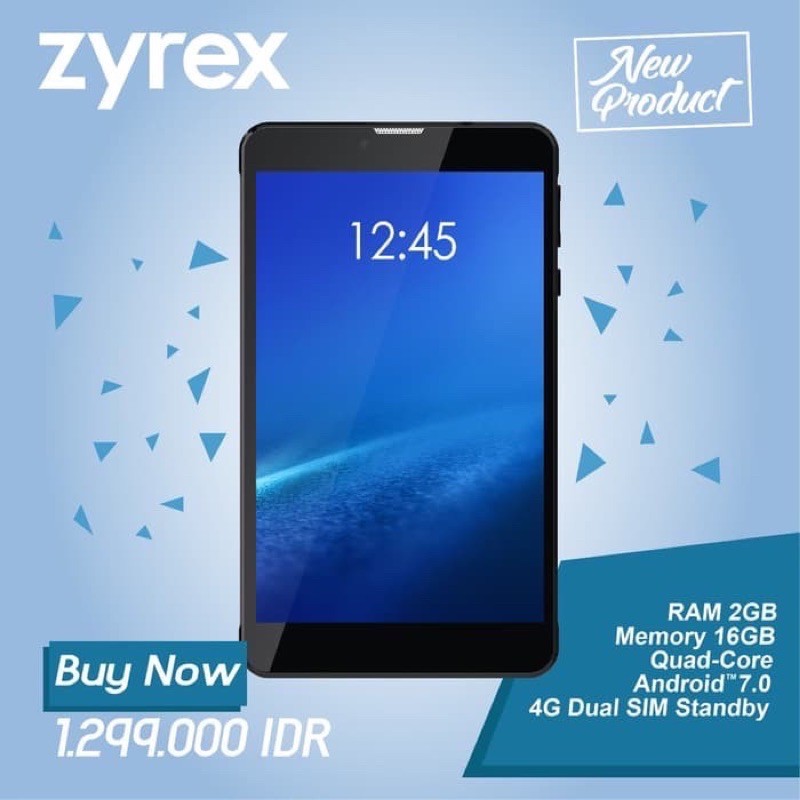 Jual Tablet Zyrex 7inchi / Tablet Zyrex zt-216 Ram 2/16Gb 7in 4G lte ...