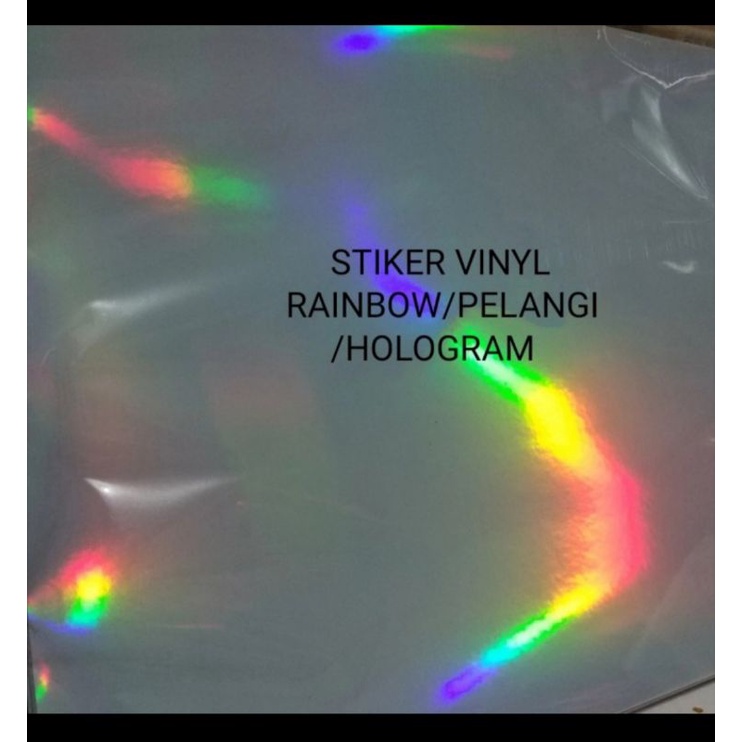 Jual stiker hologram inkjet A4 isi 1 lembar/stiker rainbow/stiker ...
