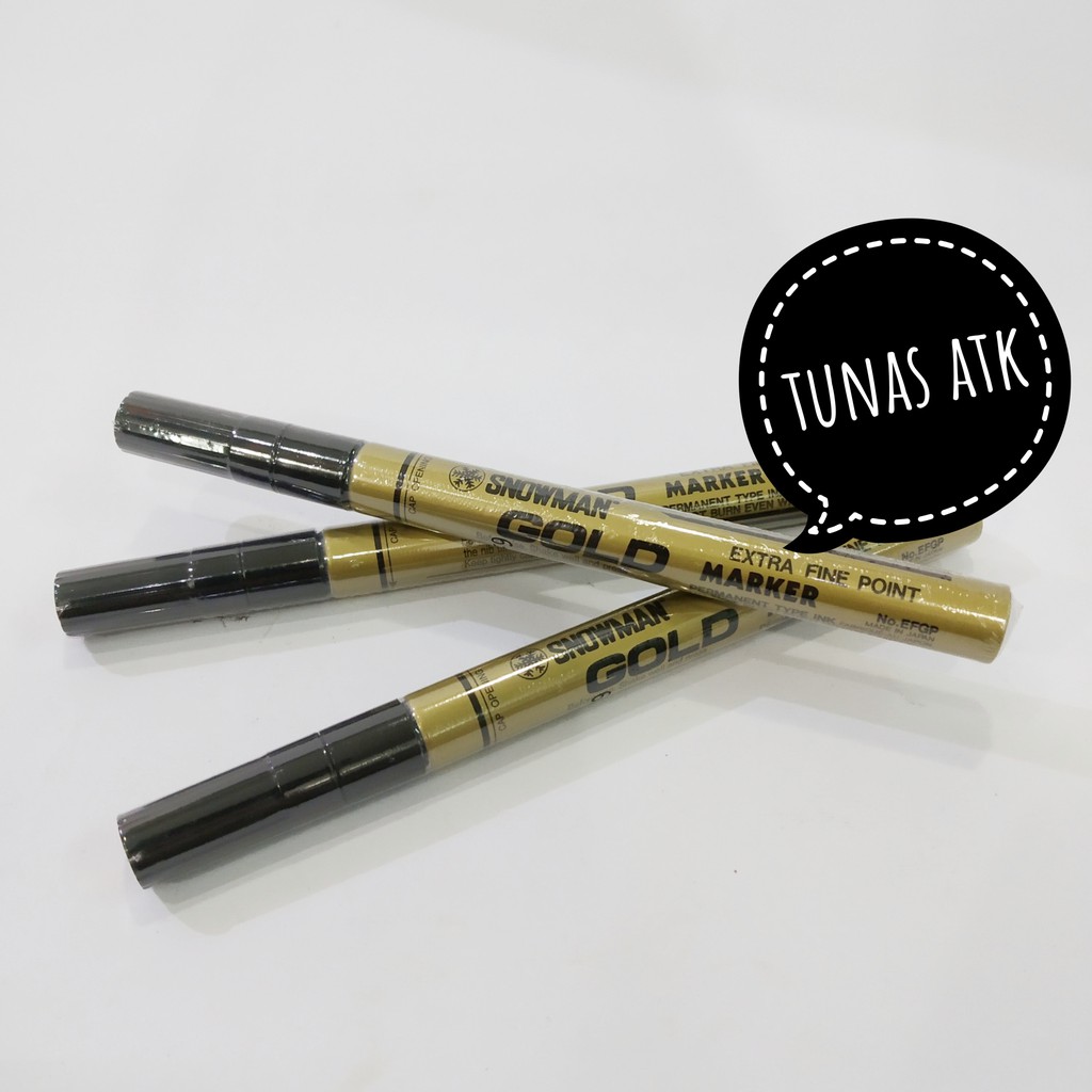 Jual SNOWMAN GOLD MARKER NO. EFGP (EXTRA FINE POINT) | Shopee Indonesia