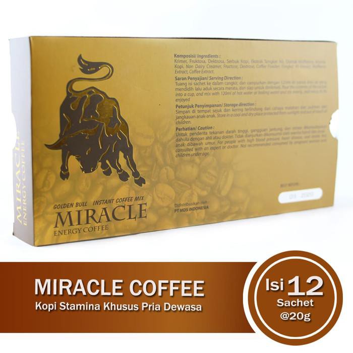 Jual AMPUH MIRACLE COFFEE - KOPI STAMINA PRIA DEWASA 1 BOX ISI 12 ...