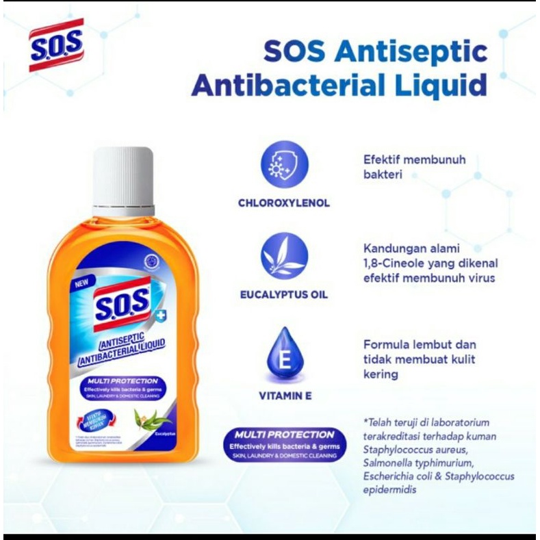 Jual sos antiseptic liquid 250 ml | Shopee Indonesia
