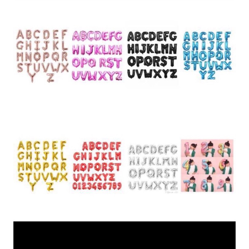 Jual Balon foil huruf satuan uk 45cm | Shopee Indonesia