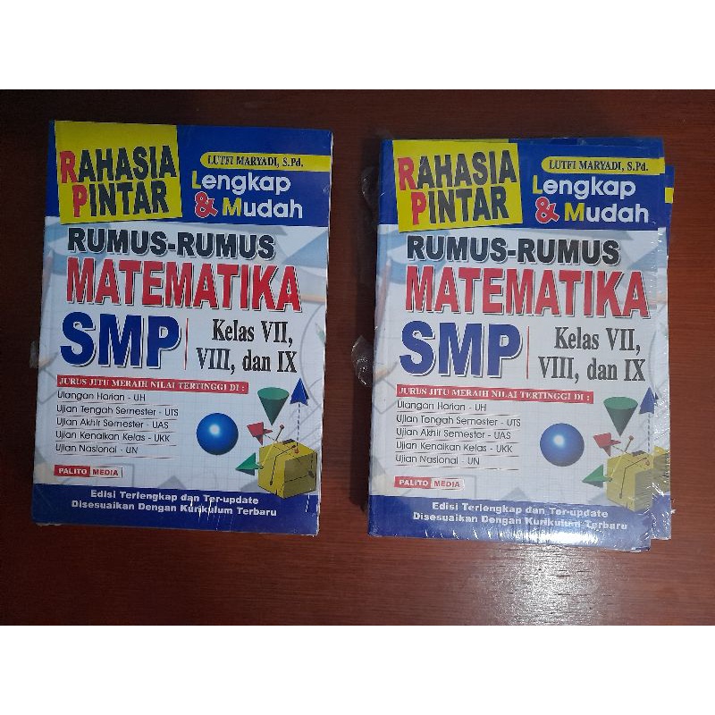Jual Smp & Mts RUMUS RUMUS MATEMATIKA SMP KELAS VII,VIII,IX (Baru ...