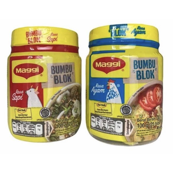 Jual Maggi Kaldu Block Sapi / Ayam isi 25 block (4gr) | Shopee Indonesia