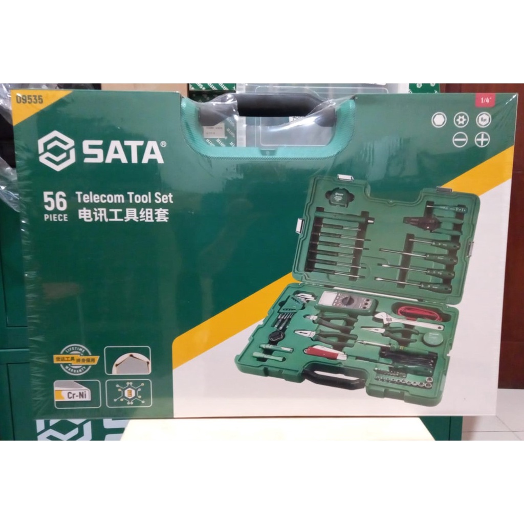 Jual SATA TOOLS 56 Pc. 09535 Electrical Toolkit Set / Telecom Tool Set ...