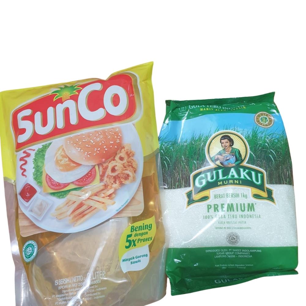 Jual Paket Sembako Minyak Goreng Sunco 2L + Gulaku Hijau 1kg | Shopee ...