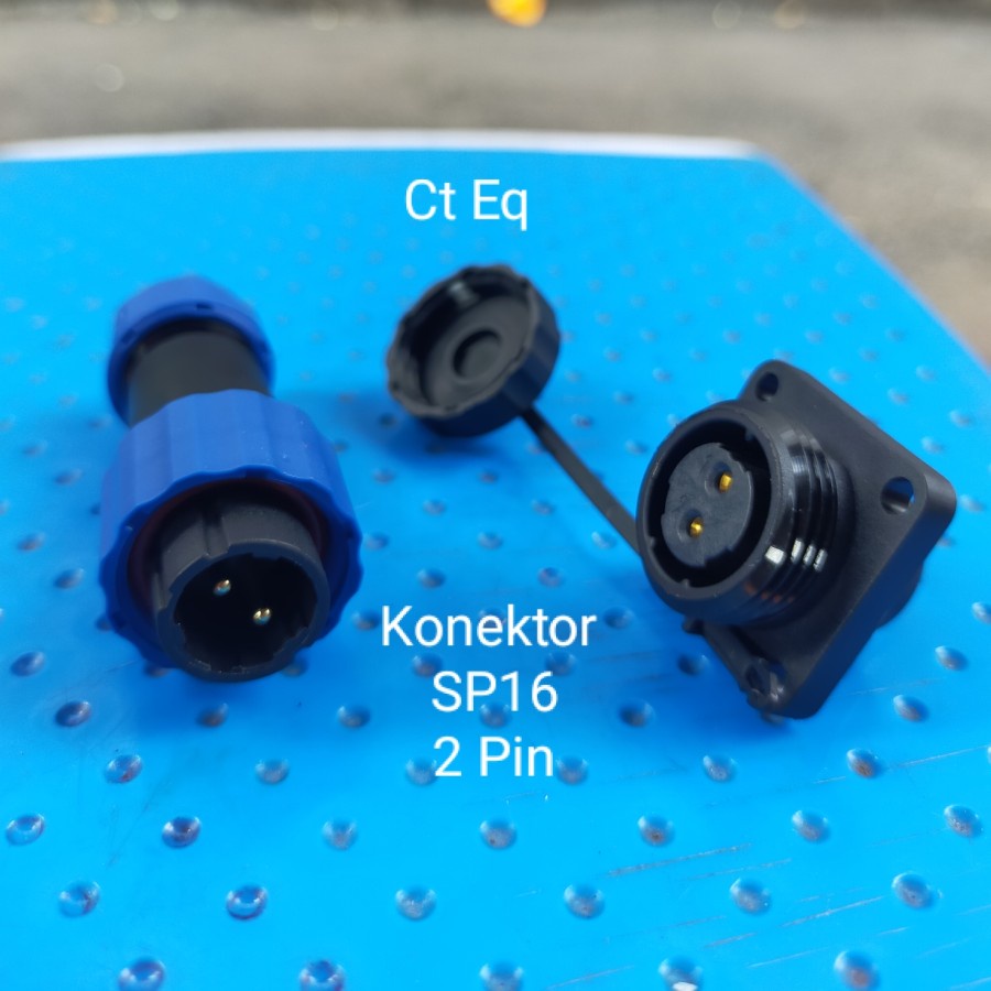 Jual Konektor SP16 2 Pin Plug n Socket IP68 Panel Mount konektor Steker ...