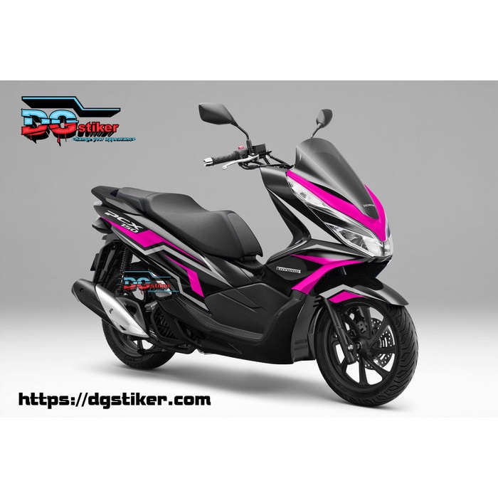 Jual Stiker Modifikasi Pcx Lokal Hitam pink tajam | Shopee Indonesia