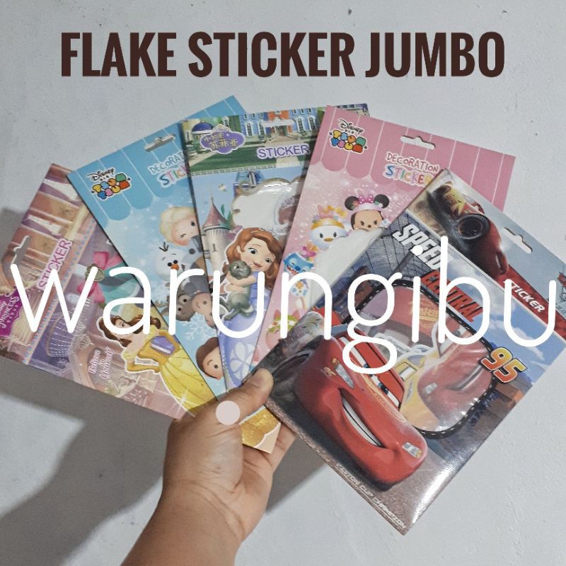 Jual Jumbo Flake Sticker Gambar Tempel Motif Stiker Princes Cars Sofia ...