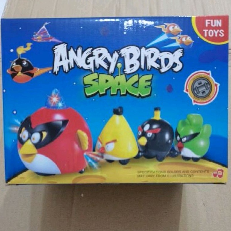 Jual Angry bird Space kereta gandeng 4 berjalan musik lampu dos ...