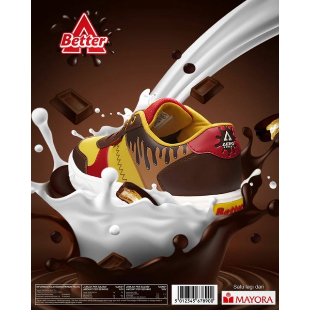 Jual AEROSTREET x BISKUAT BETTER COKLAT MERAH SIZE 36-45 [ORIGINAL ...