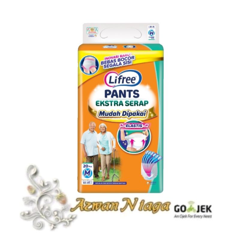 Jual LiFree L16 / M20 / XL 12 Popok Celana Dewasa Size L 16 - M 20 - XL 12 Tipis Nyaman dan ...