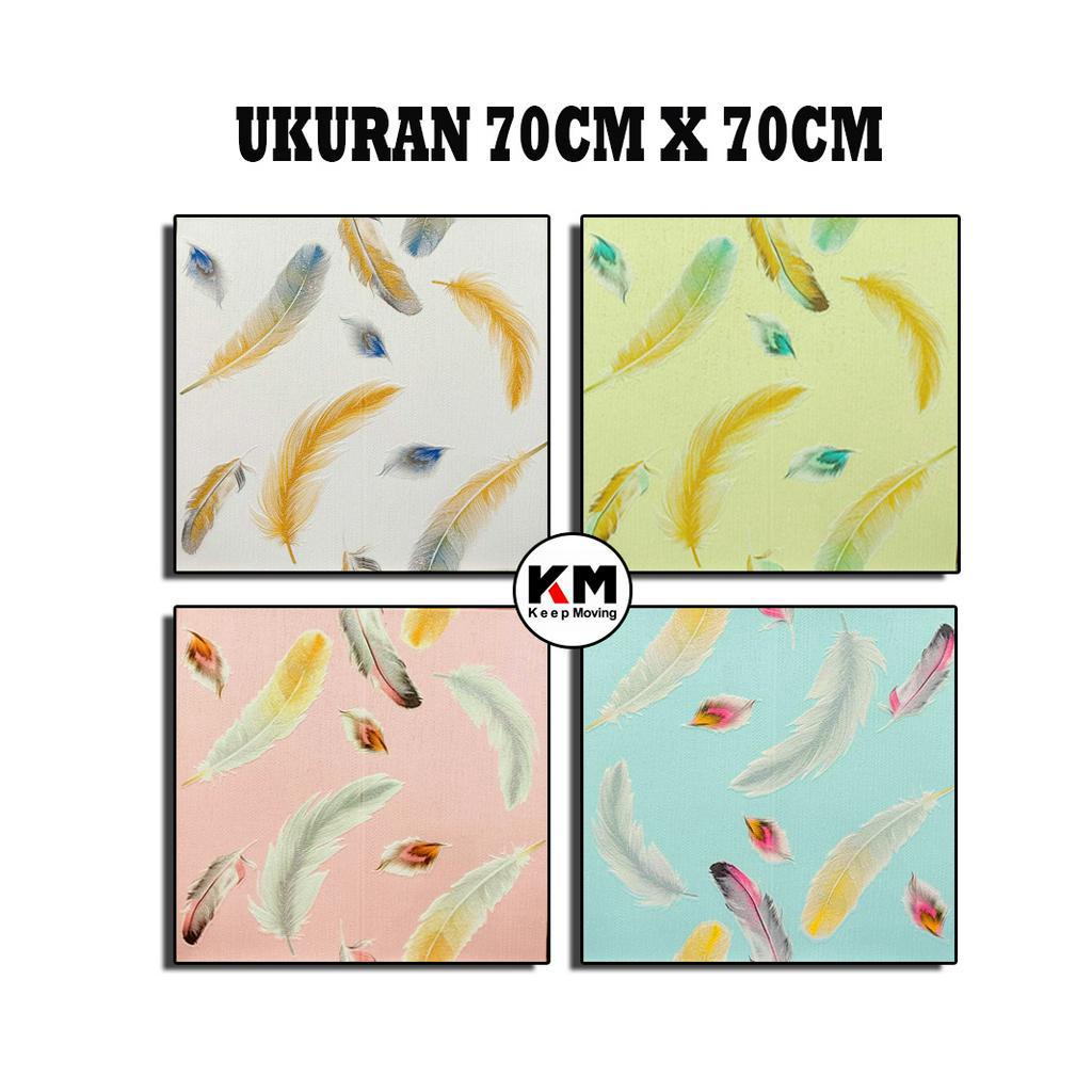 Jual KM Wallpaper 3D Batik Motif Bulu Dekorasi Dinding Kamar Premium ...