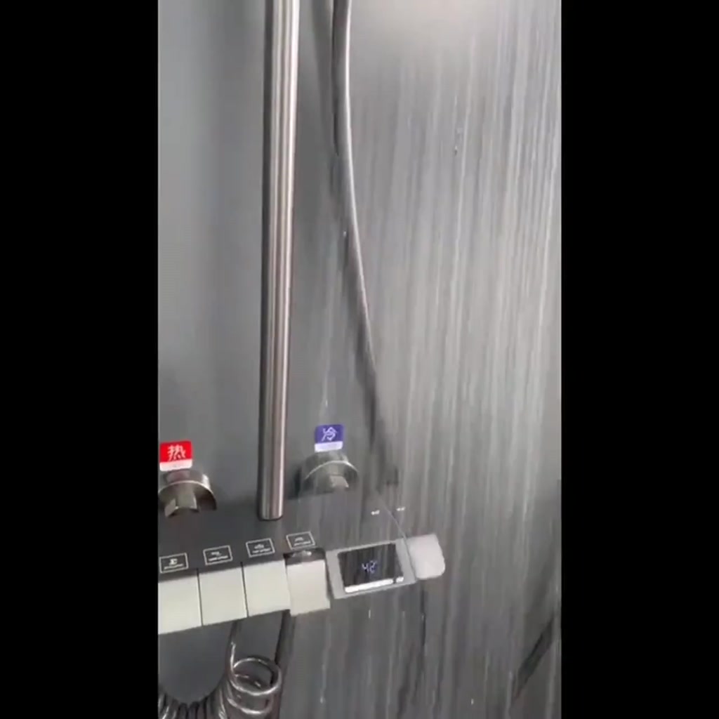 Jual shower head constant shower temperature shower set gray piano keys ...