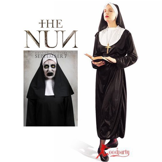 Jual valak the nun biarawati cosplay costume kostum halloween hantu ...