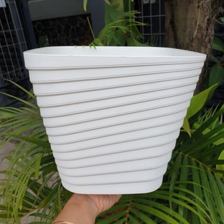 Jual Pot Bunga SHALLOM CRYSTAL 30 Pot bunga pelastik motif garis Pot ...