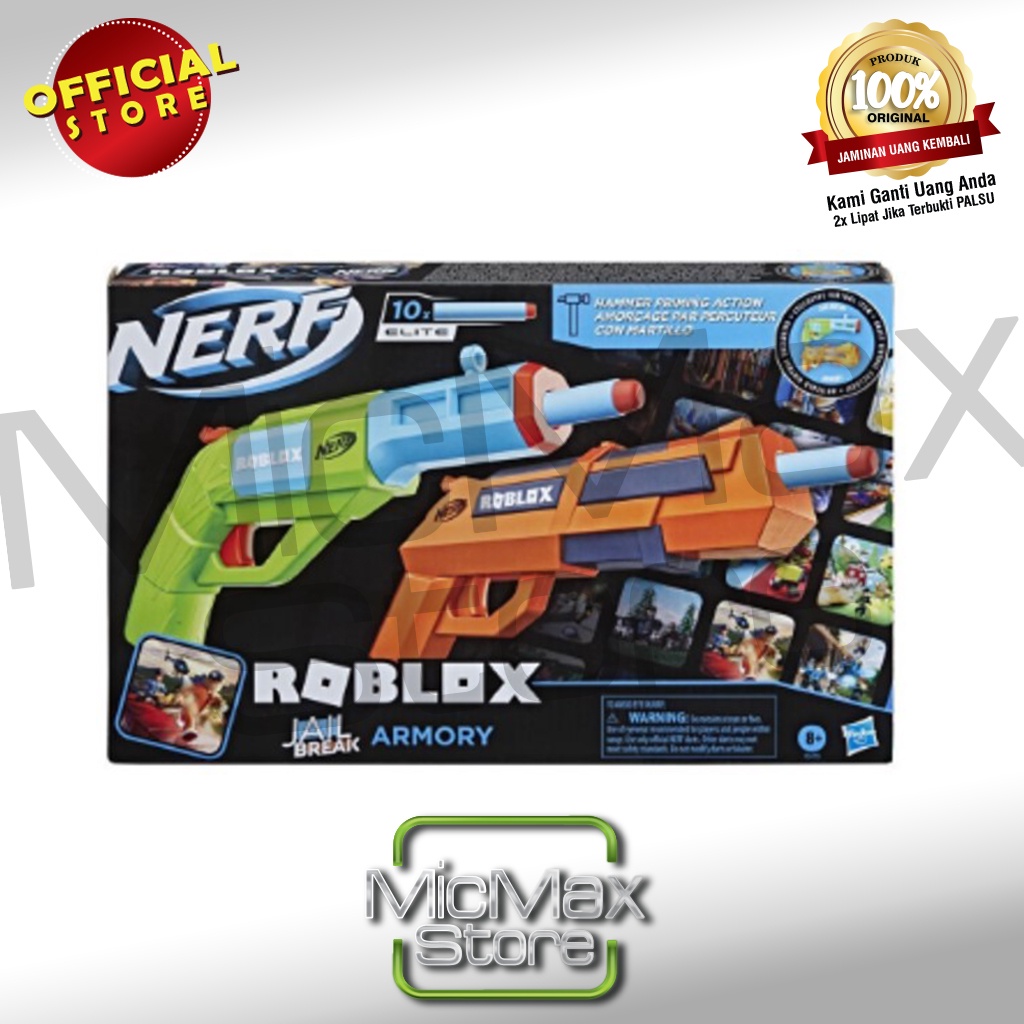 Jual Nerf Roblox Jailbreak Armory Blaster 2 Pack NRRF2483 Original ...