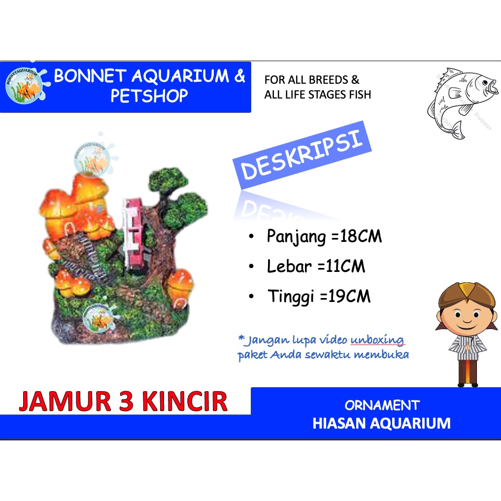 Jual MAINAN HIAS AQUARIUM FIBER JAMUR BANYAK KINCIR BESAR | Shopee ...