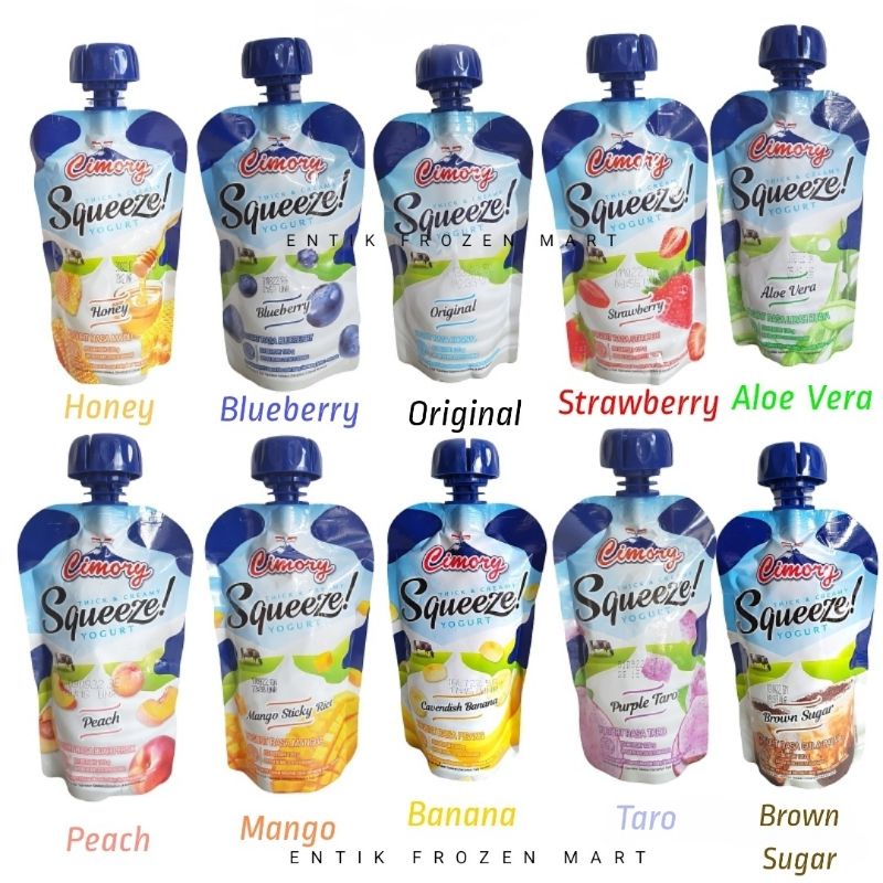 Jual Cimory Squeeze Yogurt Original / Strawberry / Blueberry / Honey ...