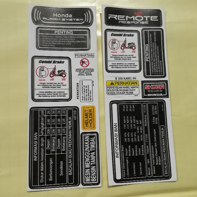 Jual Stiker pelengkap body motor Matic Honda | Shopee Indonesia